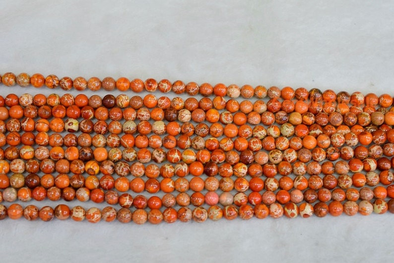 15.5 8mm/10mm High Quality Orange Emperor Jasper Round | Etsy