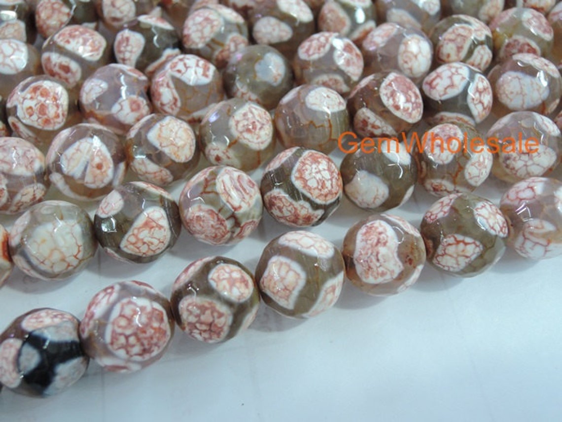 14.5 Red Color Bulk Tibetan Dzi Beads 10mm/12mm Round - Etsy