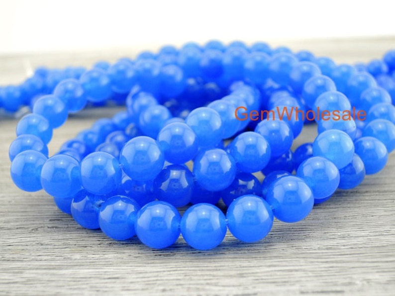 15 Blue Malaysian Jade 6mm/8mm/10mm/12mm Round Beads - Etsy
