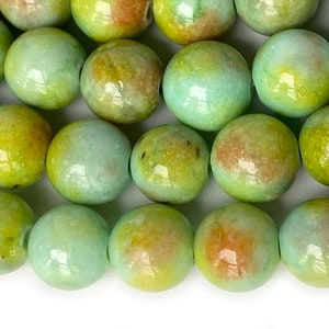 15.5 8mm Dyed Green Blue Red Jade Round Beads, Green Blue Red Purple ...