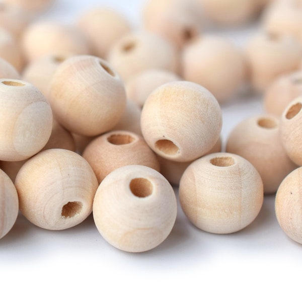 Round Wooden Beads - Etsy
