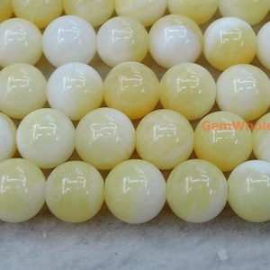 Natural Half Yellow Shell Round Beads 10mm/12mm,natural White and ...