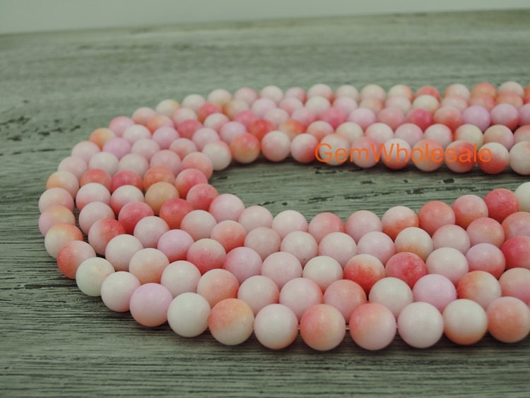 15 Peach Red Malaysian Jade 6mm/8mm/10mm/12mm Round - Etsy