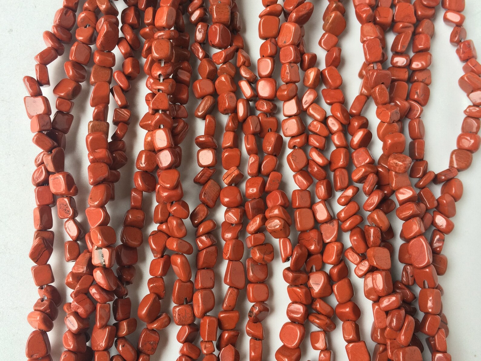15.5 35mm Natural Red Jasper Pebbles Beads Small Red - Etsy