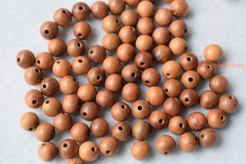 50pcs 6mm/8mm/10mm Jujube wood round beads brown color Wooden | Etsy