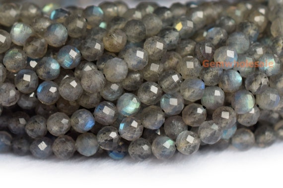 15.5 AAA Labradorite 4mm round micro faceted beads | Etsy