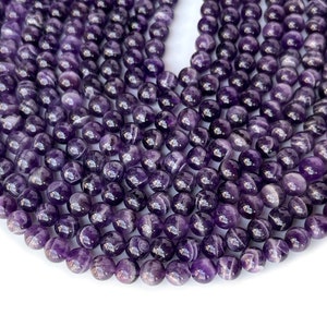 15“ Dogtooth Amethyst Round Beads 8mm, Natural Dogtooth Amethyst,purple ...