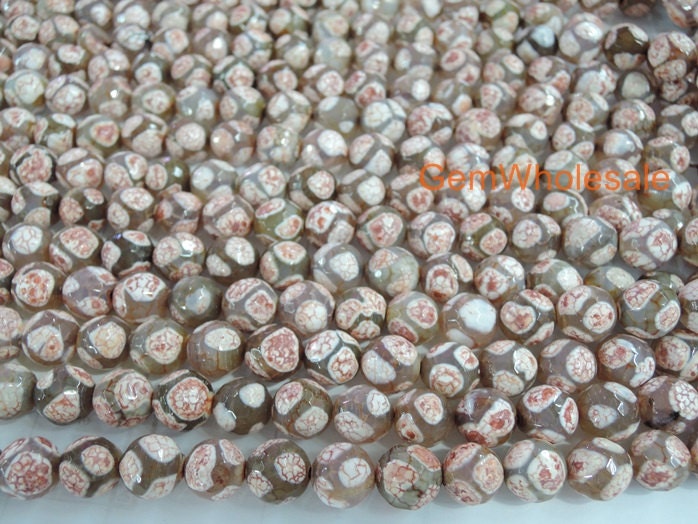 14.5 Red Color Bulk Tibetan Dzi Beads 10mm/12mm Round - Etsy