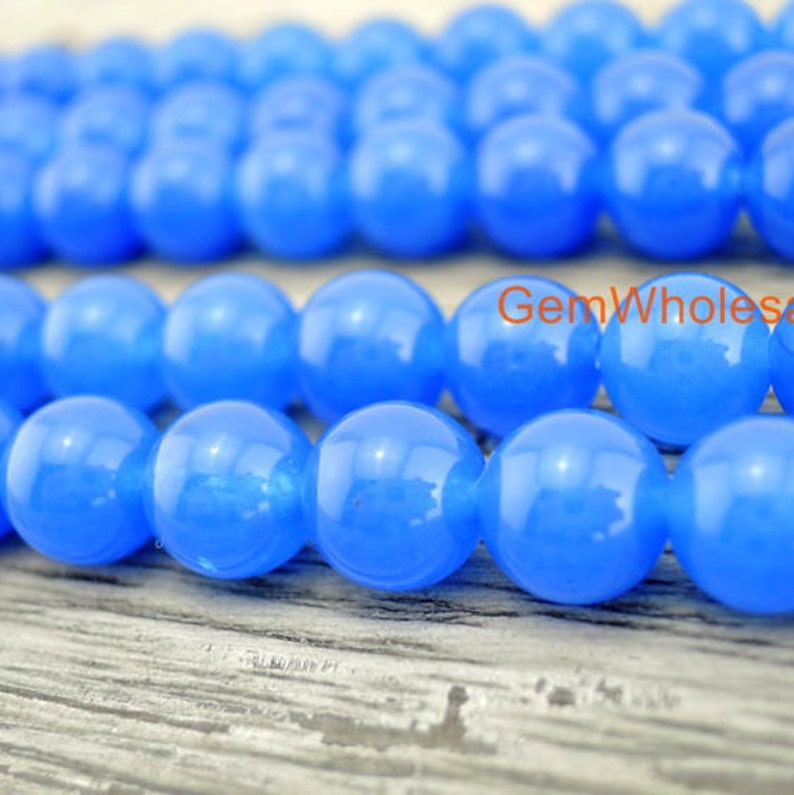 15 Blue Malaysian Jade 6mm/8mm/10mm/12mm Round Beads - Etsy