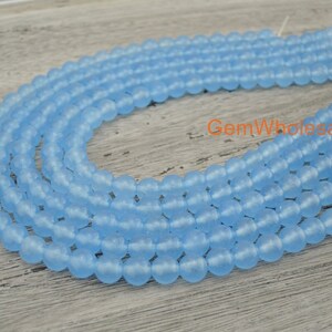 15" Light Blue Malaysian Jade 10mm/12mm Round Beads, Light Blue Color ...