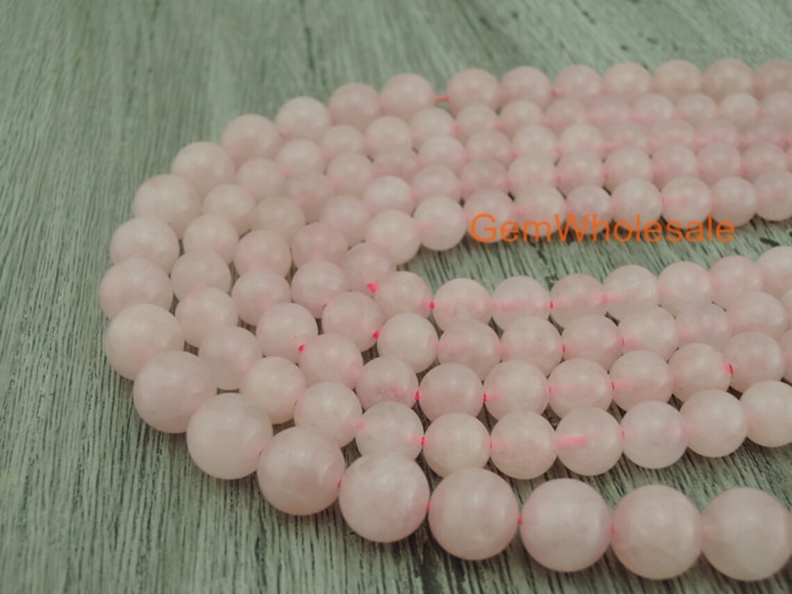 15.5 4mm/6mm Rose Quartz Round Beads Pink Gemstone DIY - Etsy