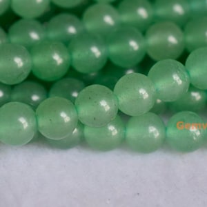 15.5“ 4mm/6mm Natural Green Aventurine Round Beads, Green Gemstone ...