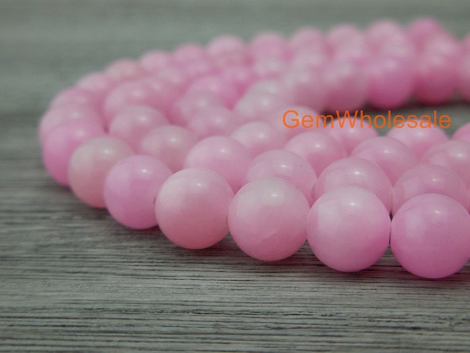 15.5" Dyed Pink Jade 6mm/8mm/10mm/12mm Round Beads, Pink Color Beads ...