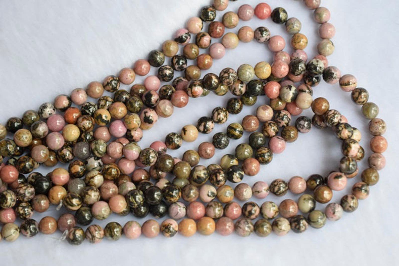 15.5 10mm/12mm Black Web rhodonite round beads red black | Etsy