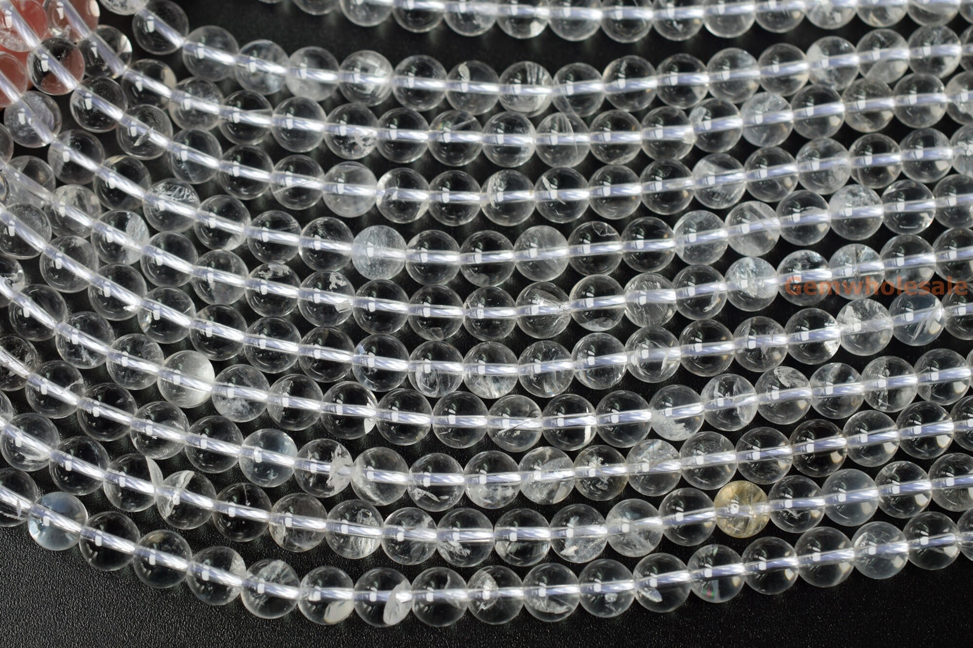 15 Natural rock crystal 8mm round beads gemstone | Etsy