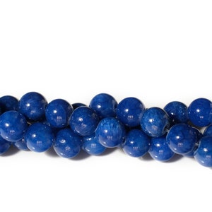 15.5" Dyed Dark Blue Jade 6mm/8mm/10mm/12mm Round Beads, Dark Blue ...