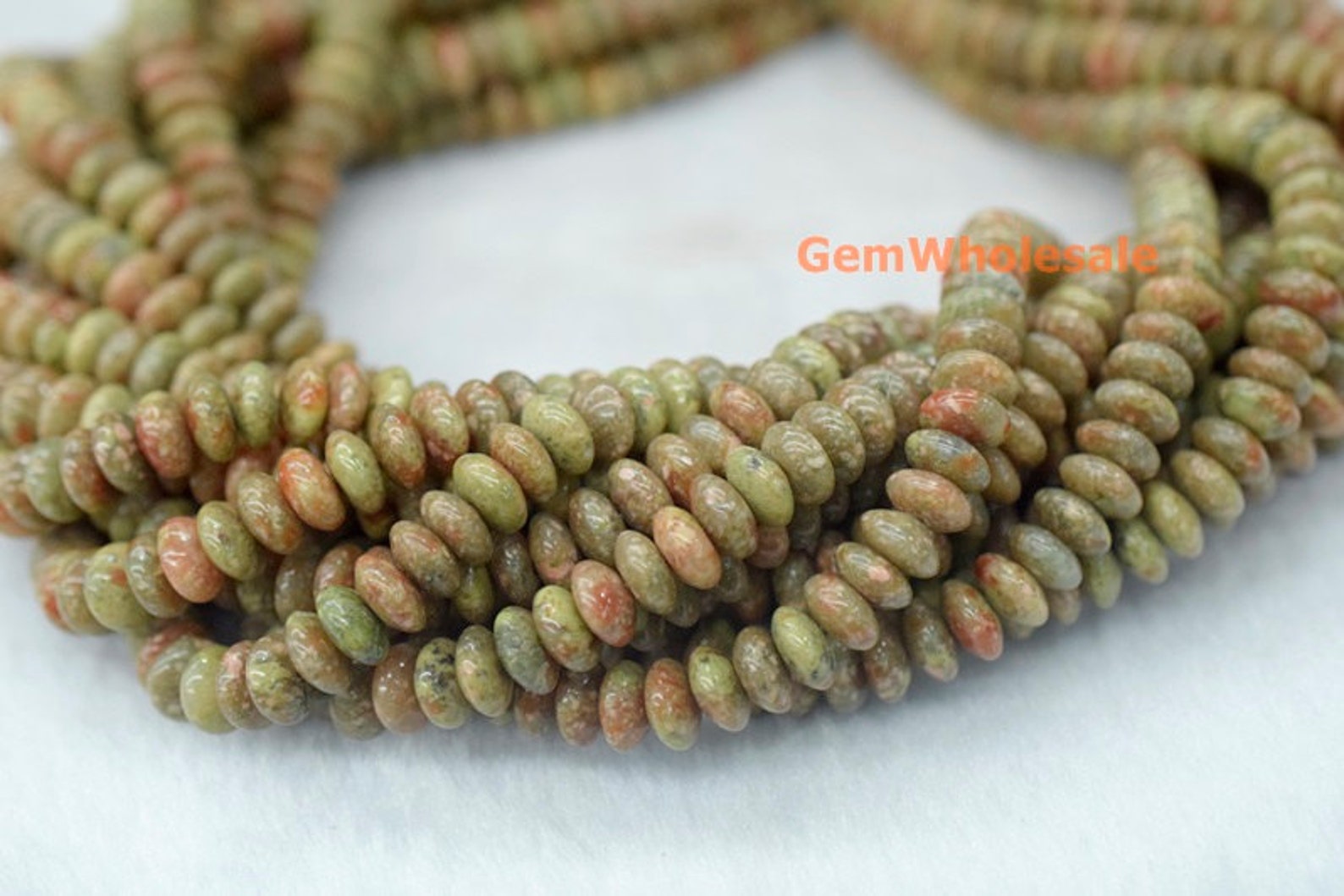 15.5 8x4mm Natural Autumn Jasper Rondelle Beads Natural - Etsy