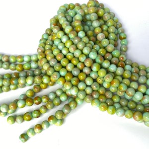 15.5 8mm Dyed Green Blue Red Jade Round Beads, Green Blue Red Purple ...