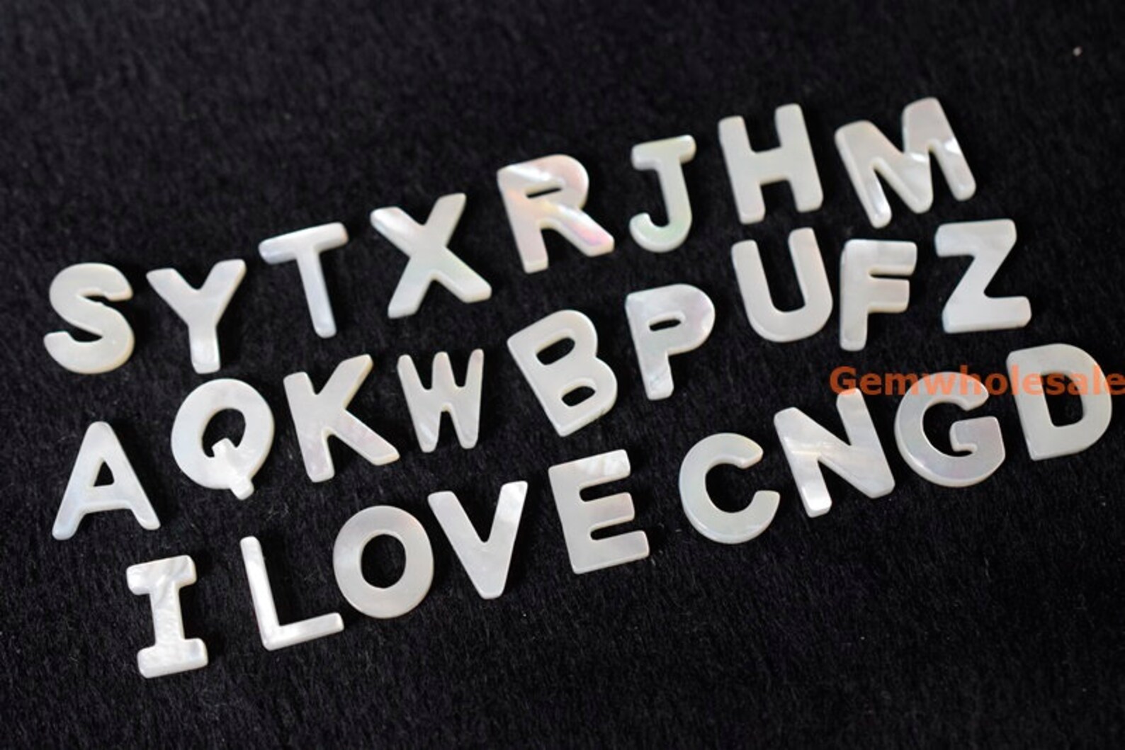 1pcs 10mm Natural White MOP Letters A-Z 26 Capitals Mother of | Etsy