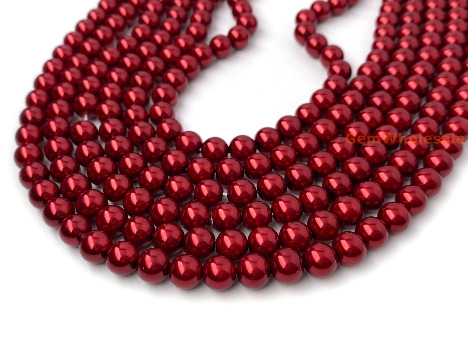 15.5" Dark Red Color Glass Round Beads 6mm/8mm/10mm/12mm, Cheap Dark ...