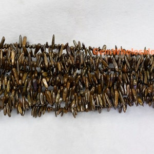 15.5" Bronzite Tooth Chips 12~20mm, High Quality Brown Color Gemstone ...