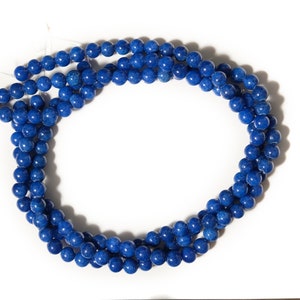 15.5" Dyed Dark Blue Jade 6mm/8mm/10mm/12mm Round Beads, Dark Blue ...