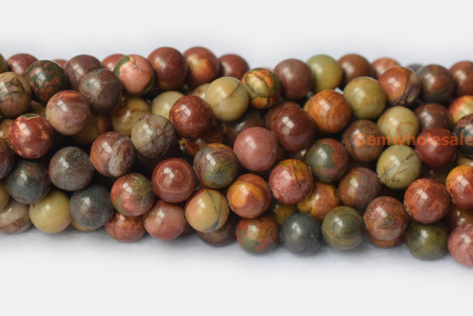 15.5 6mm/8mm/10mm Red Creek Jasper Round Beads Red Brown - Etsy