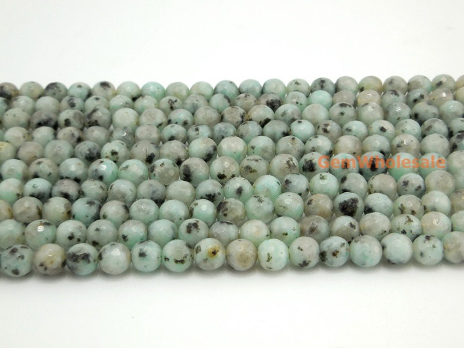 15.5 Sesame jasper 6mm/8mm/10mm/12mm round faceted | Etsy