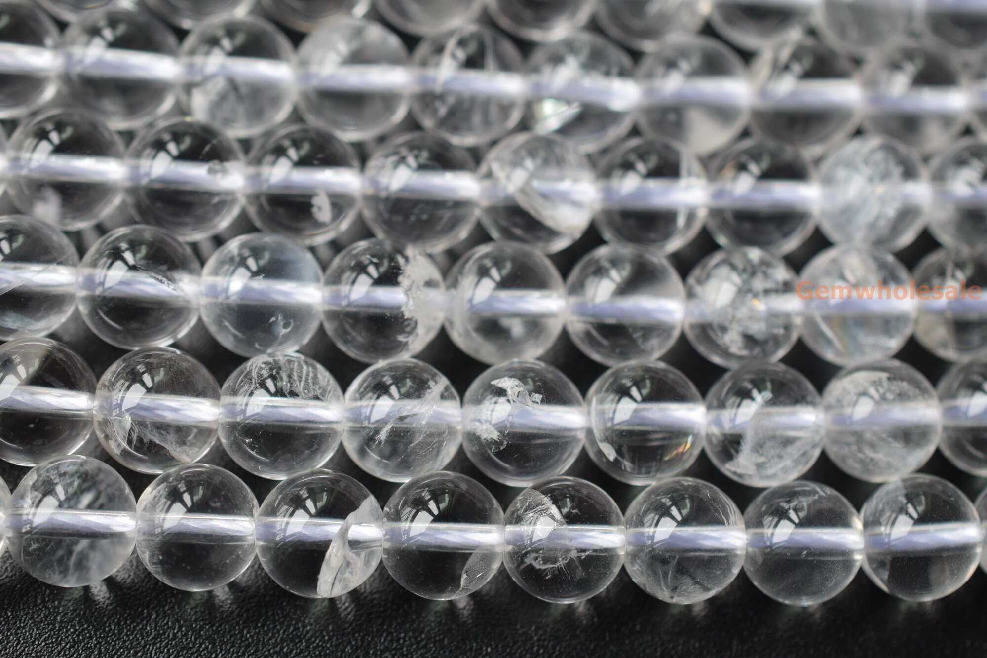 15 Natural rock crystal 8mm round beads gemstone | Etsy