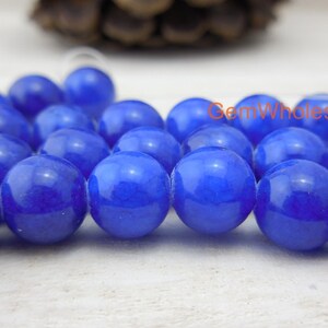 15.5 Dyed Dark Blue Jade 6mm/8mm/10mm/12mm Round Beads - Etsy
