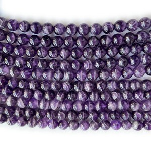 15“ Dogtooth Amethyst Round Beads 8mm, Natural Dogtooth Amethyst,purple ...