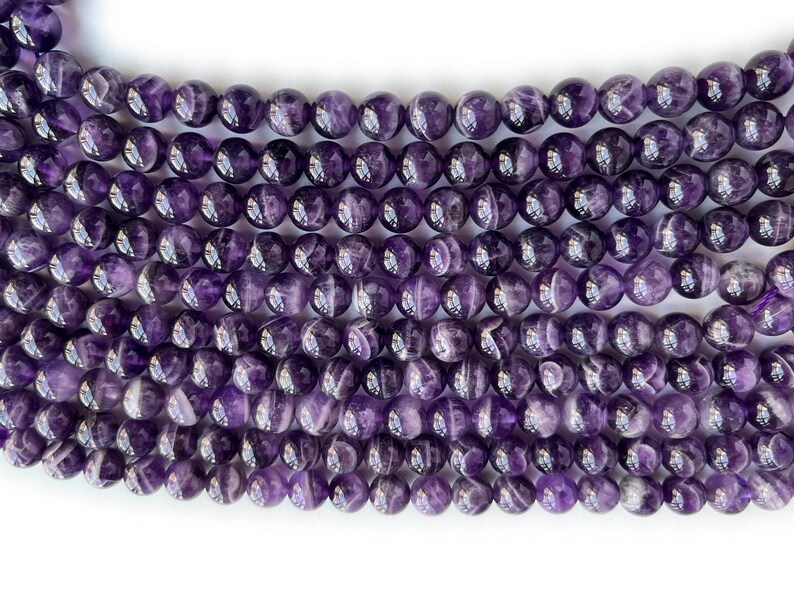 15“ Dogtooth Amethyst Round Beads 8mm, Natural Dogtooth Amethyst,purple ...