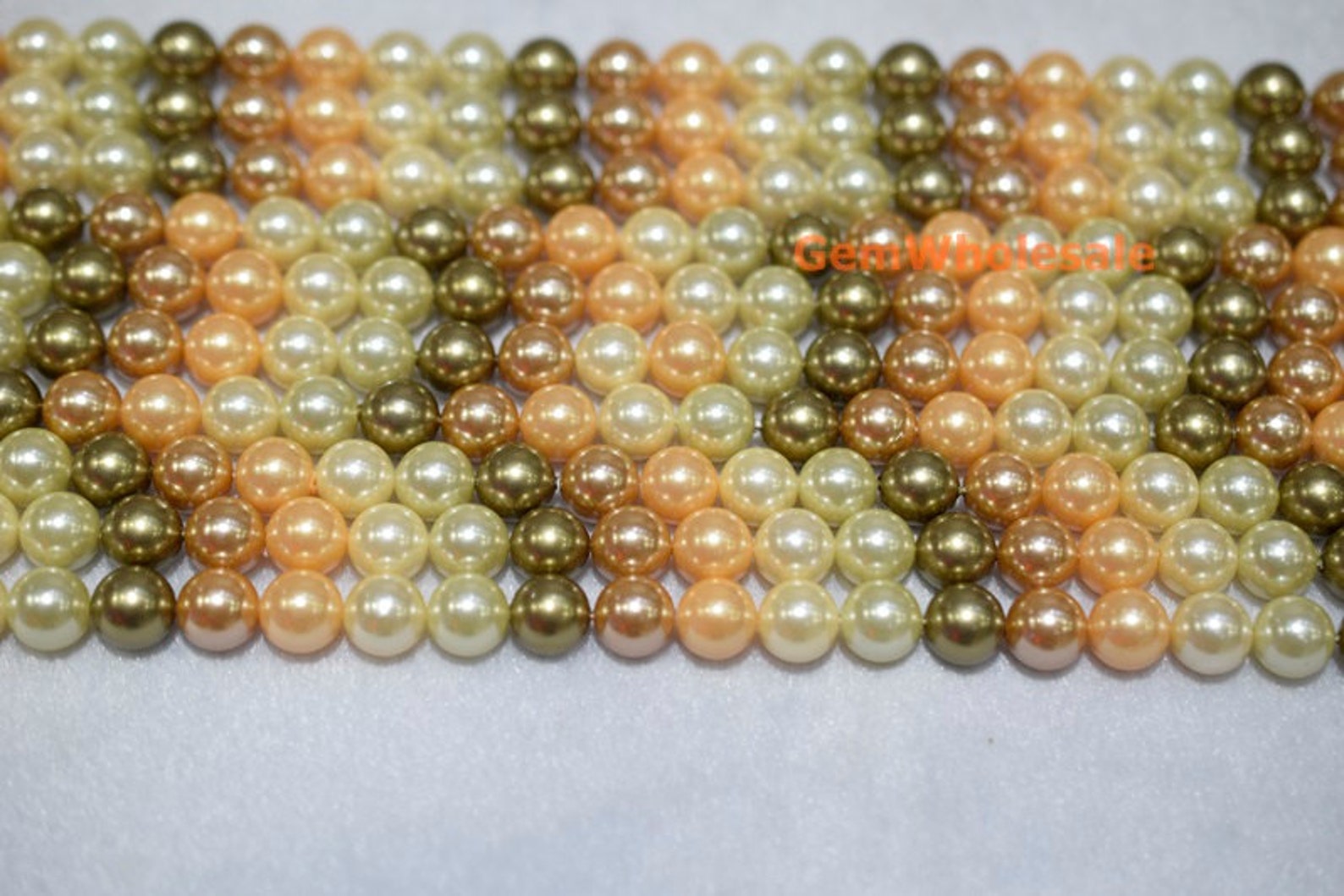 15.5 8mm/10mm Mix Luster Color Shell Pearl Round Beads - Etsy
