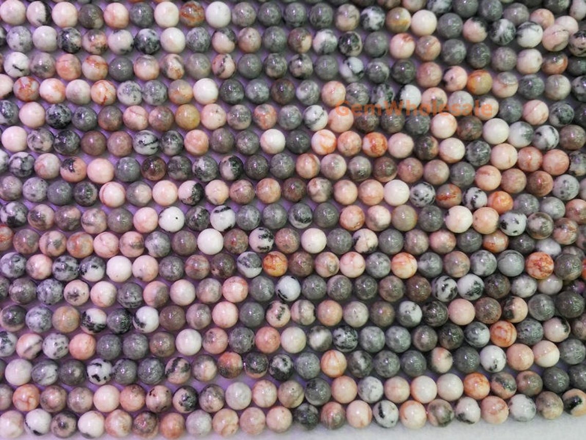 15.5 6mm/8mm/10mm Natural pink Zebra jasper round beads | Etsy