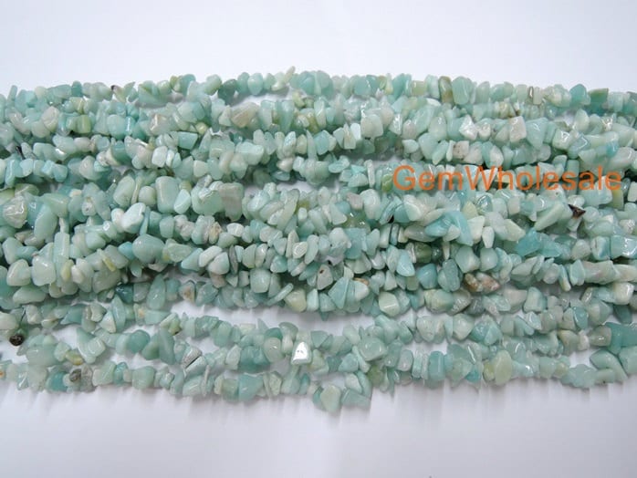 34 Natural Amazonite chips 5x8mm High quality blue DIY | Etsy