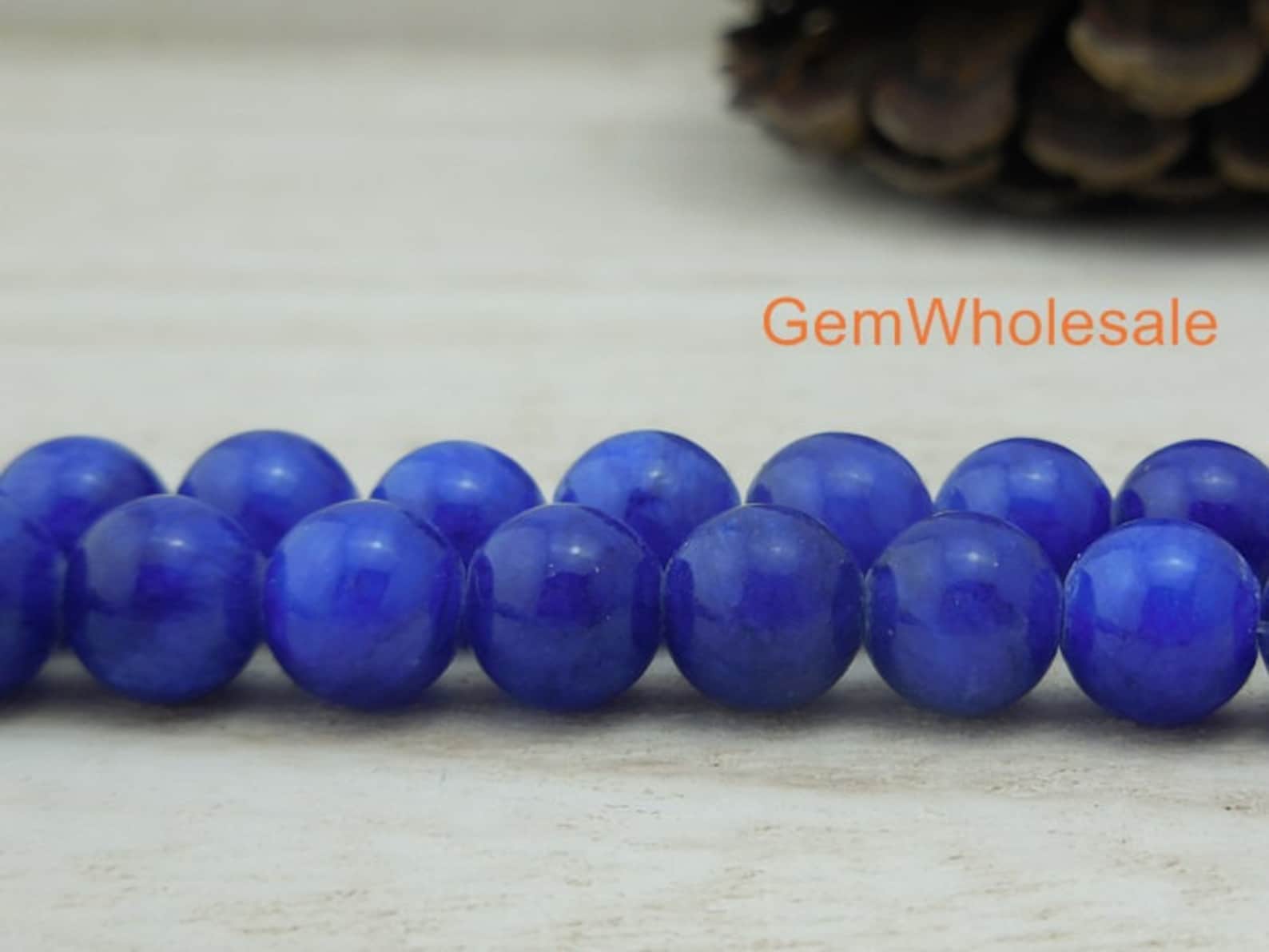 15.5 Dyed Dark Blue Jade 6mm/8mm/10mm/12mm Round Beads | Etsy