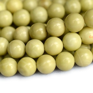16" 6mm/8mm/10mm Natural Butter Jade Round Beads,soft Yellow Green ...