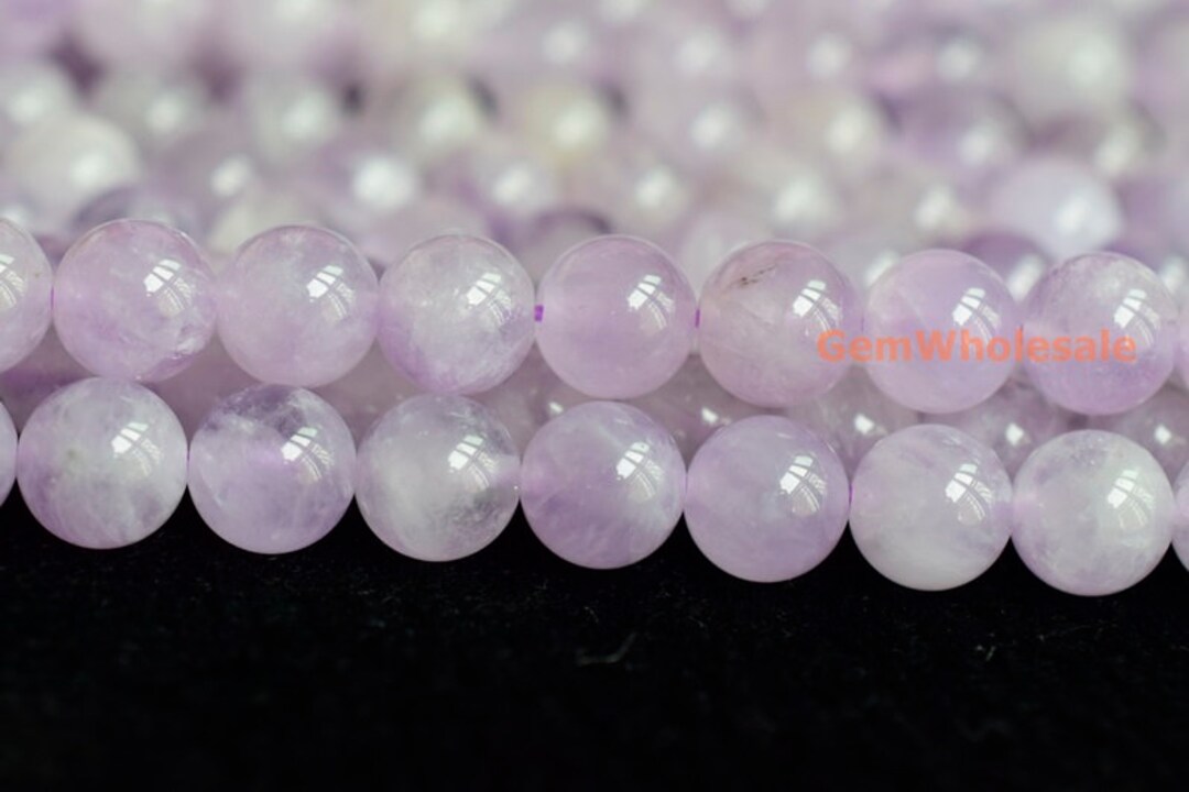 15.5" 8mm/10mm A Milky Amethyst Round Beads, Lavender Amethyst Beads ...