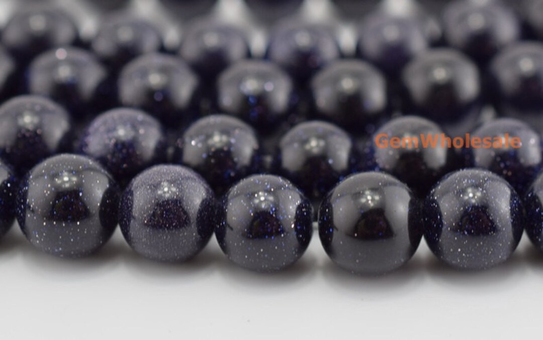15" Blue Sandstone 6mm/8mm/10mm Round Beads, Blue Sandstone Round Beads ...