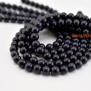 15" Blue Sandstone 6mm/8mm/10mm Round Beads, Blue Sandstone Round Beads ...