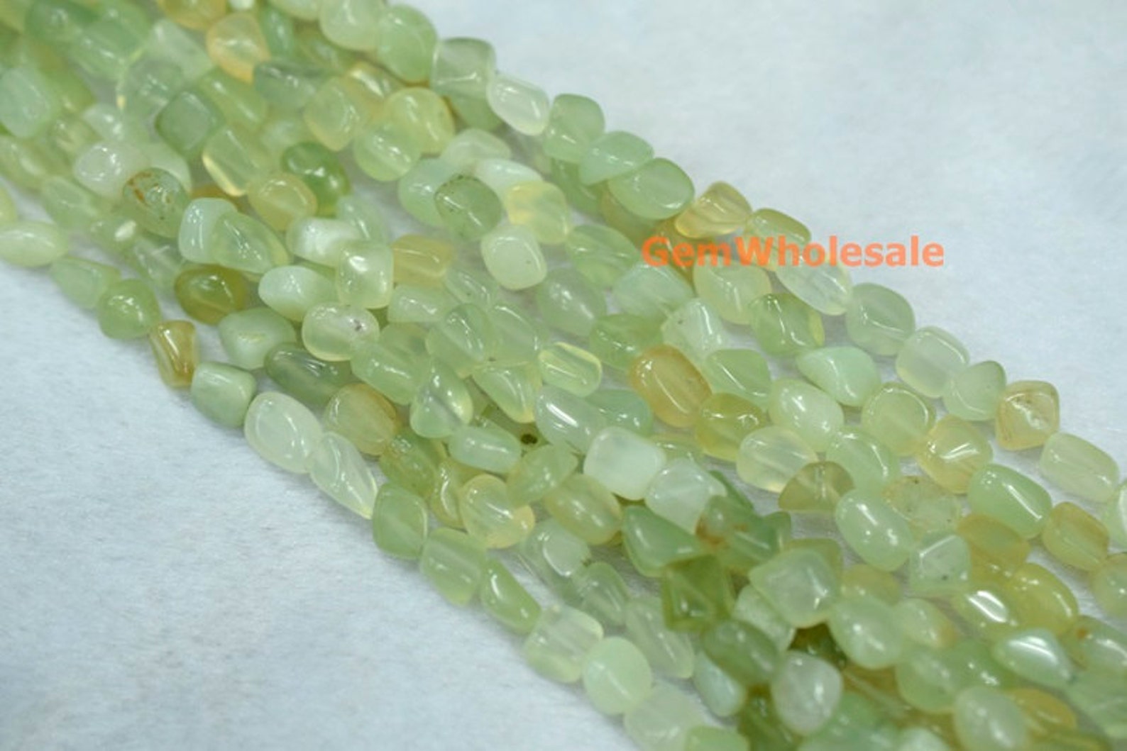15.5" 5~7mm New Jade Pebbles Beads, Small New Jade Pebbles, New Jade ...