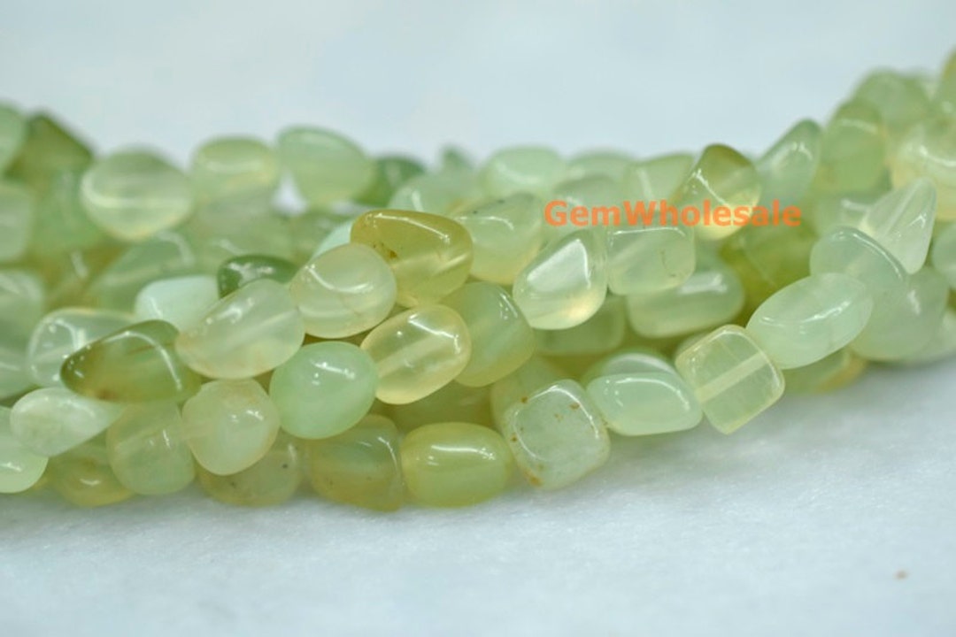 15.5" 5~7mm New Jade Pebbles Beads, Small New Jade Pebbles, New Jade ...