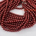 15.5 Dark Red Color Glass Round Beads 6mm/8mm/10mm/12mm - Etsy