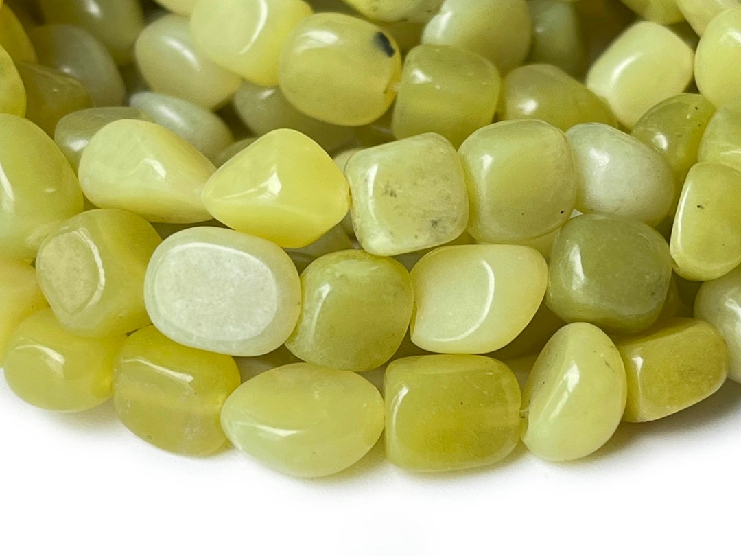 15.5" 5~7mm Olive Jade Pebbles Beads, Small Olive Jade Pebbles, Olive ...