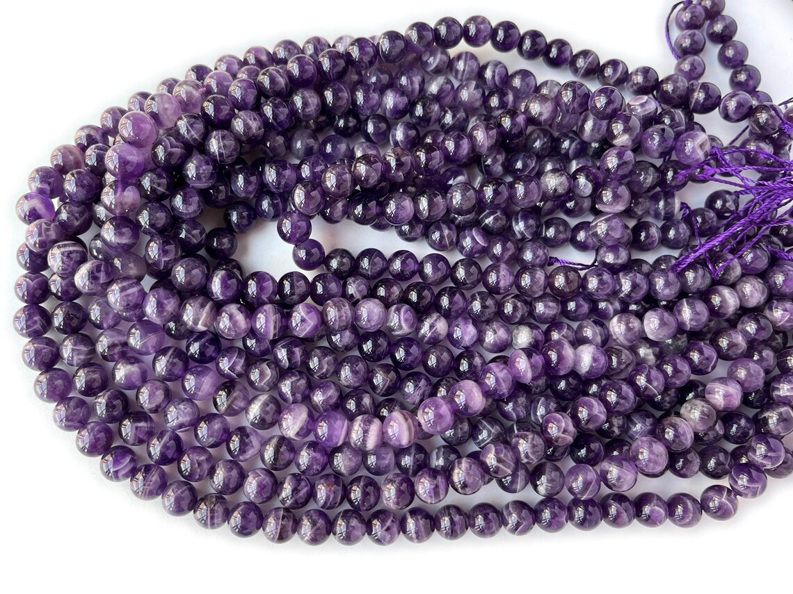 15“ Dogtooth Amethyst Round Beads 8mm, Natural Dogtooth Amethyst,purple ...