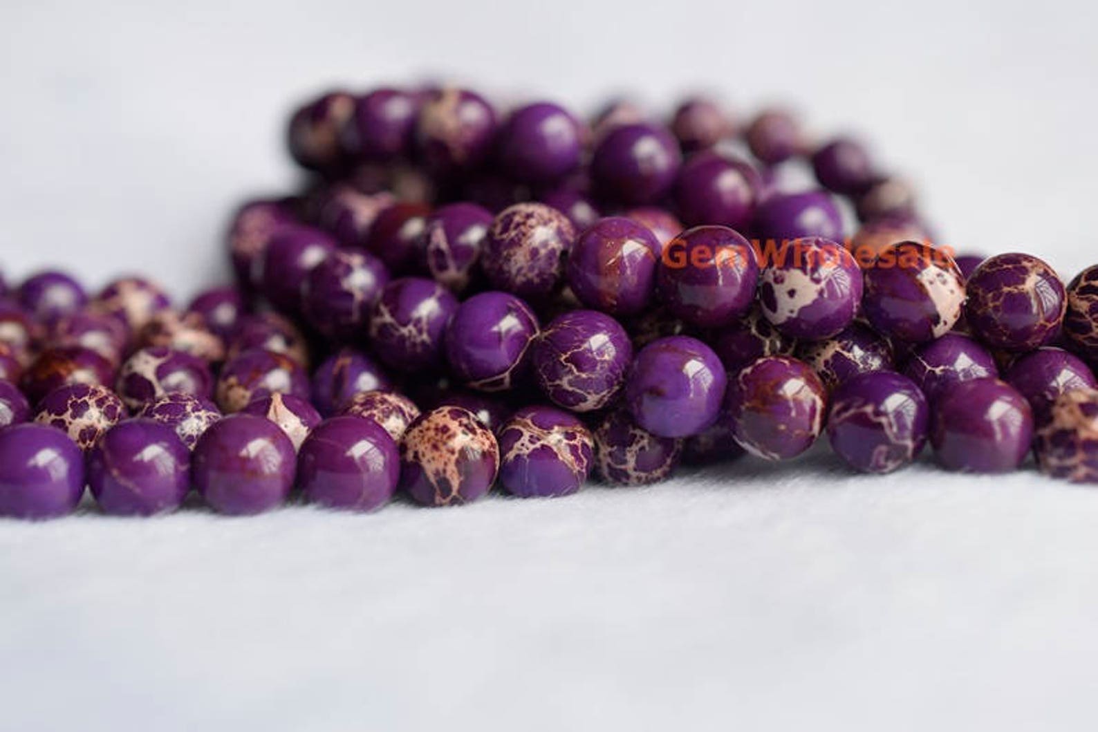 15.5 High Quality Purple Red Emperor Jasper Round Beads - Etsy
