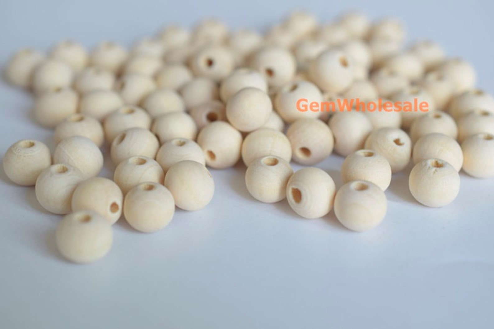 100pcs 8mm/10mm/12mm/14mm/15mm/16mm Natural Wooden Round Beads, Nature ...