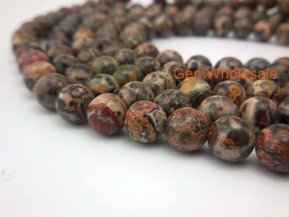 15.5 6mm/8mm/10mm Natural leopard skin jasper round | Etsy