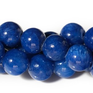 15.5" Dyed Dark Blue Jade 6mm/8mm/10mm/12mm Round Beads, Dark Blue ...