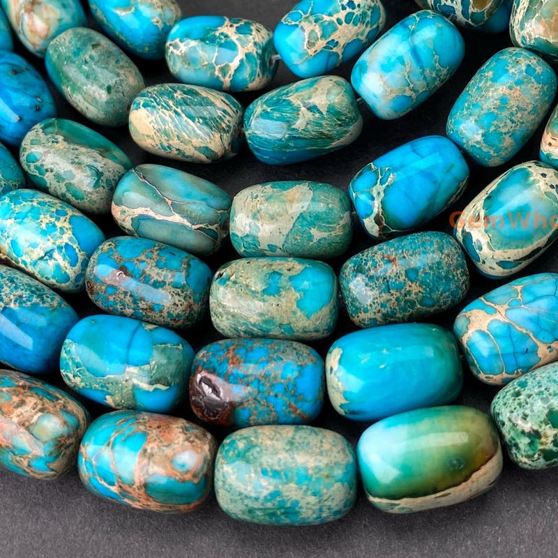 Blue Jasper Barrel - Etsy